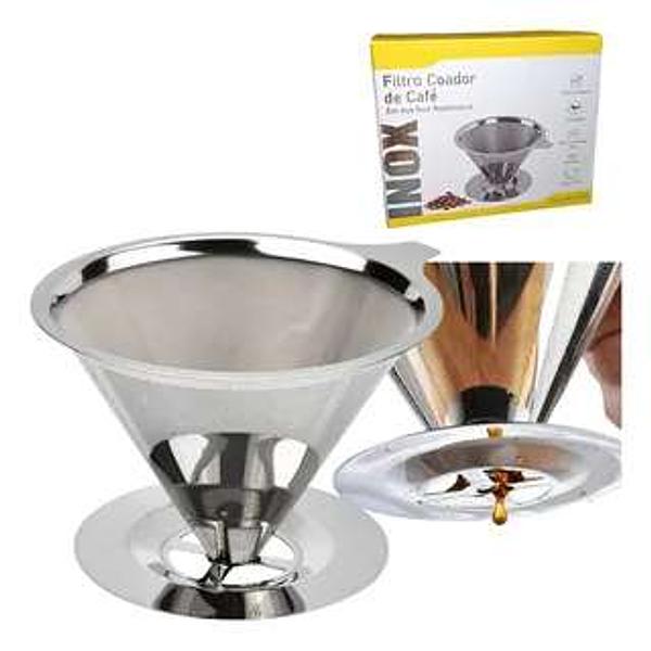 FILTRO COEDOR DE CAFE EM AÇO INOX REUTILIZAVEL B-MAX | Leon Variedades