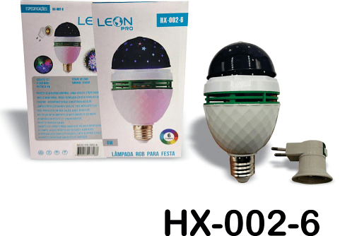 LAMPADA RGB PARA FESTA 6W 6 CORES LEON PRO | Leon Variedades